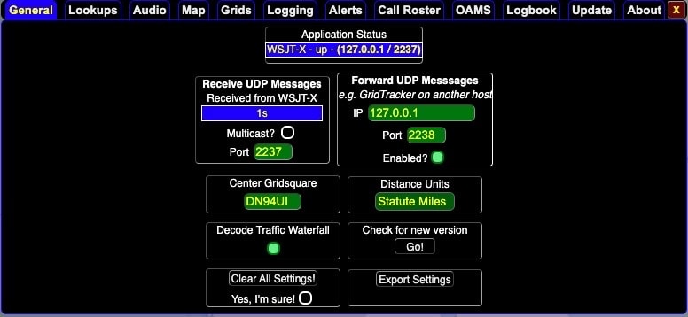 Running RUMLogNG WSJT-X and GridTracker on the Apple M1